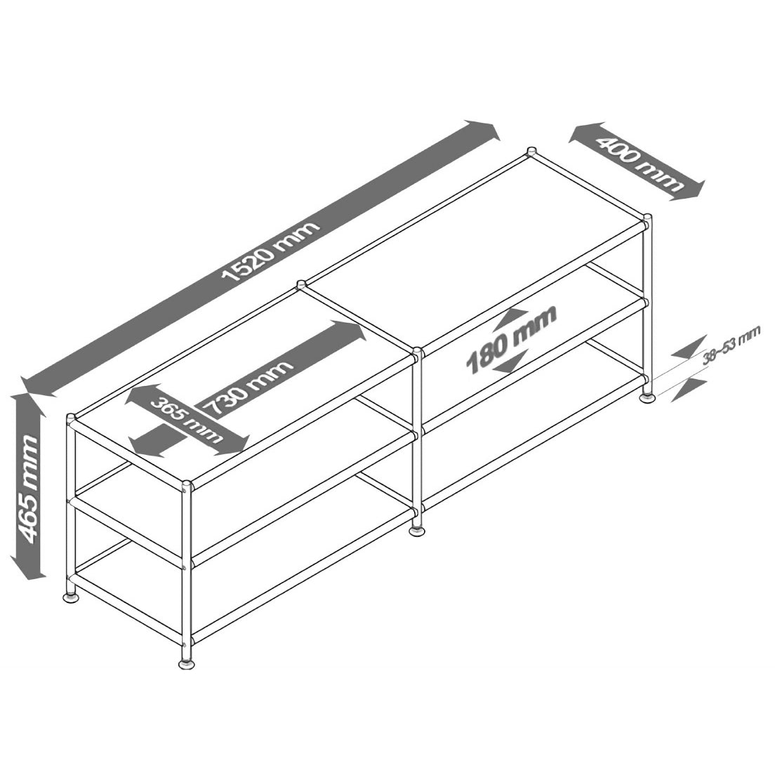Metal Low Rack Grey – Simplink